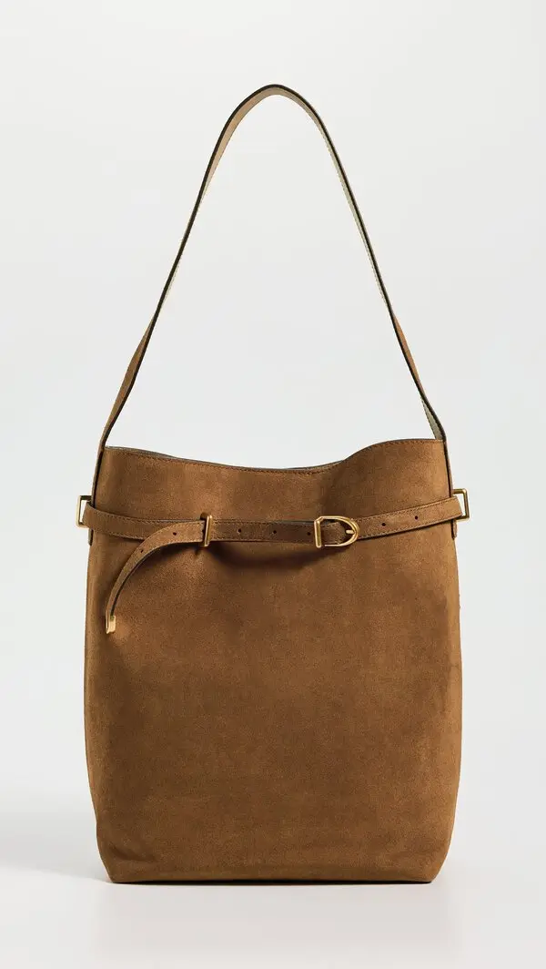 (取寄) メイドウェル レディース スエード ベルテッド エッセンシャル バケット トート Madewell women Suede Belted Essentials Bucket Tote Dried Acorn Madewell The Essential Belted Bucket Tote - Dried Acorn | Editorialist